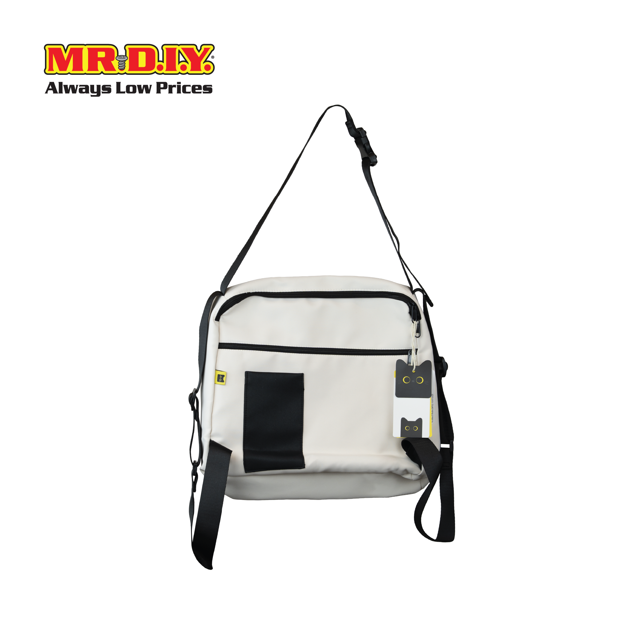 MR.D.I.Y. กระเป๋าสะพายไหล่ ลายแมวดำ ขนาด 35 x 35 x 11 ซม._9039609